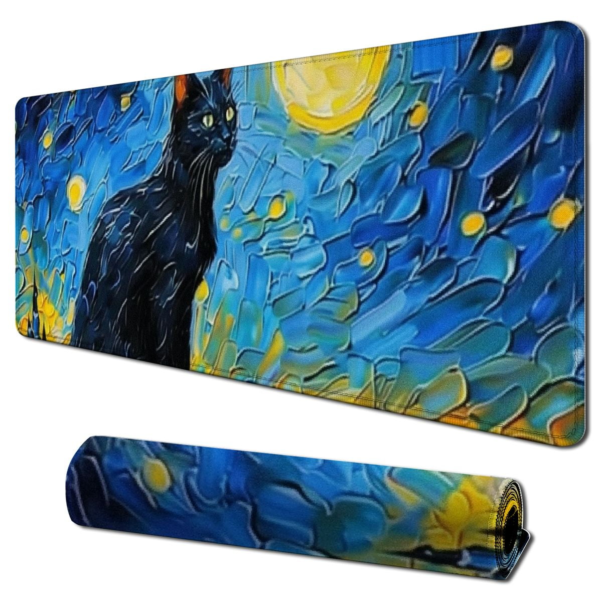 Ullo0ord Large Mouse Pad Overlock Edge Rubber Desk Mat Computer ...