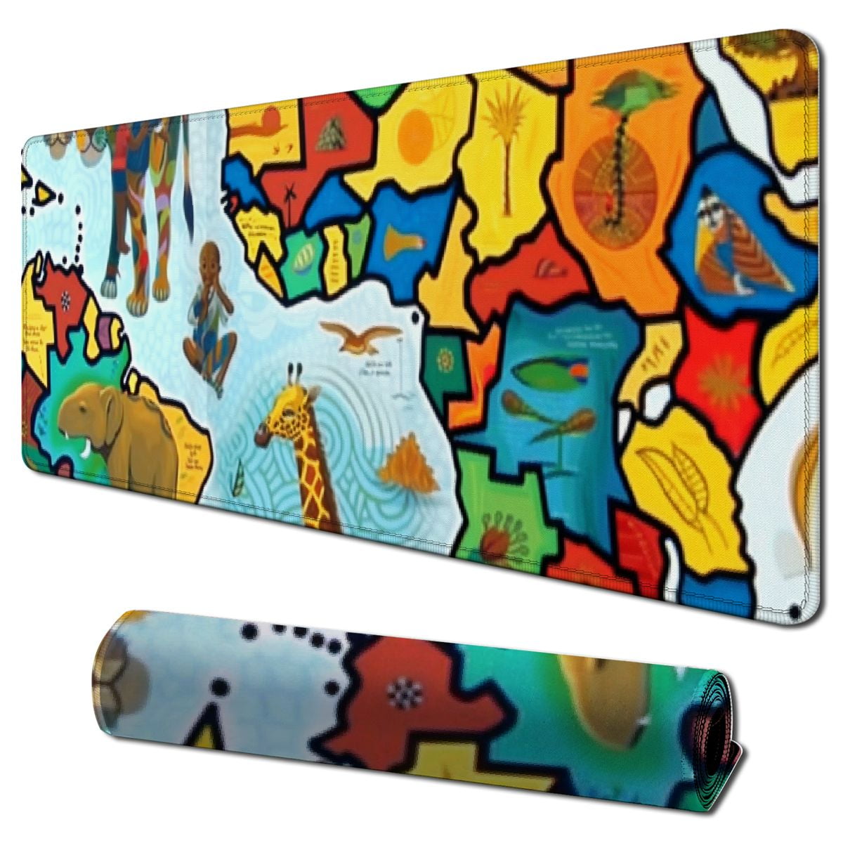 Ullo0ord Map Ethnic Prints Large Office Gaming Mouse pad - Walmart.com
