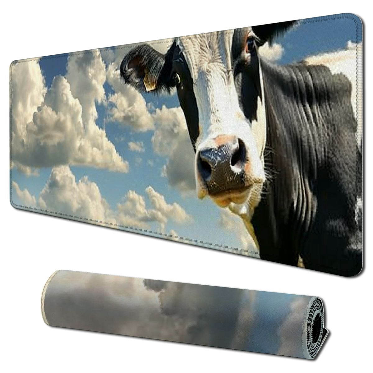 Ullo0ord Milk Cow Gaming Mouse Pad,Milk Cow Pasture Meadow Grassland ...