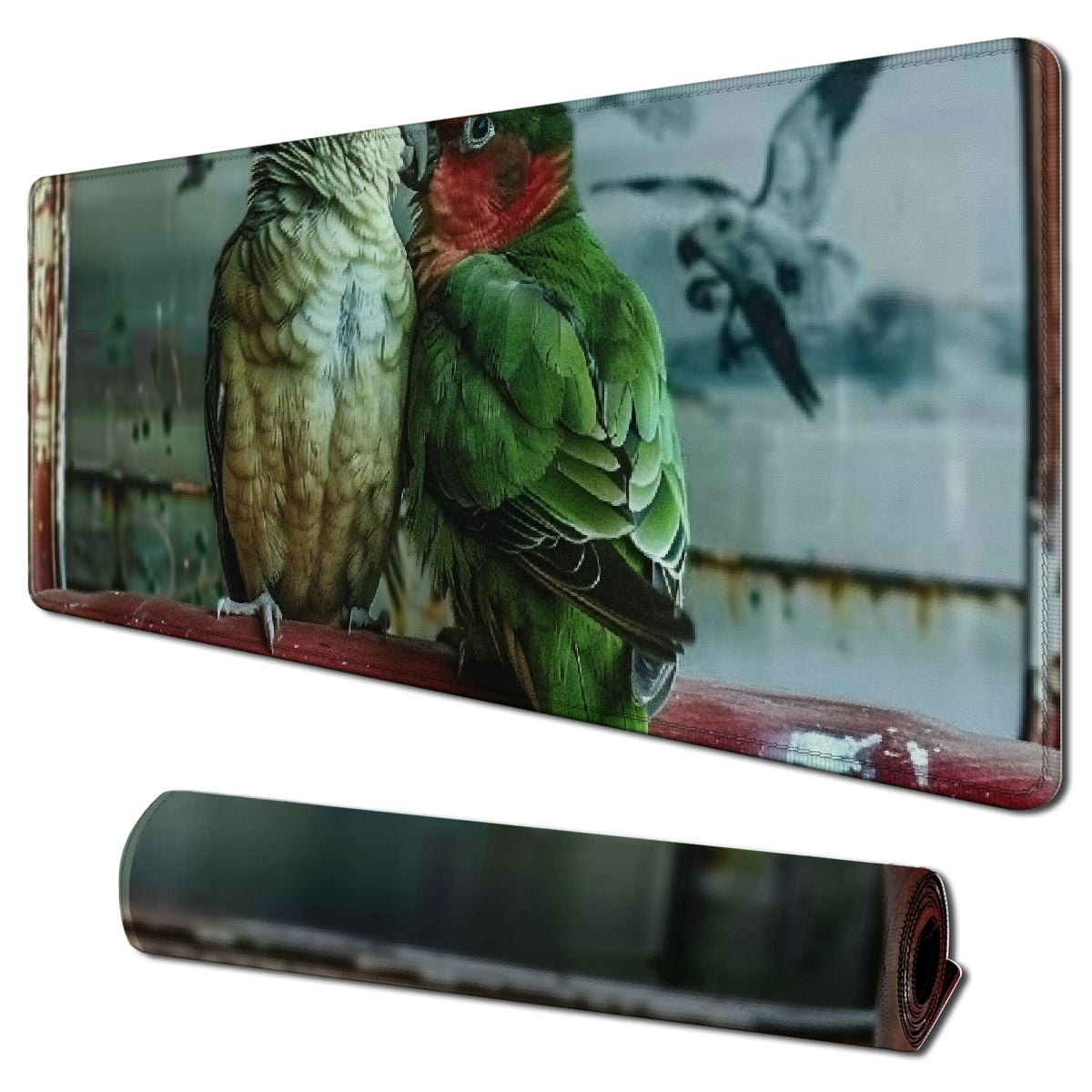 Ullo0ord Monk Parakeets in Non-Slip Mouse Pads Rubber Desk Mat Easy ...