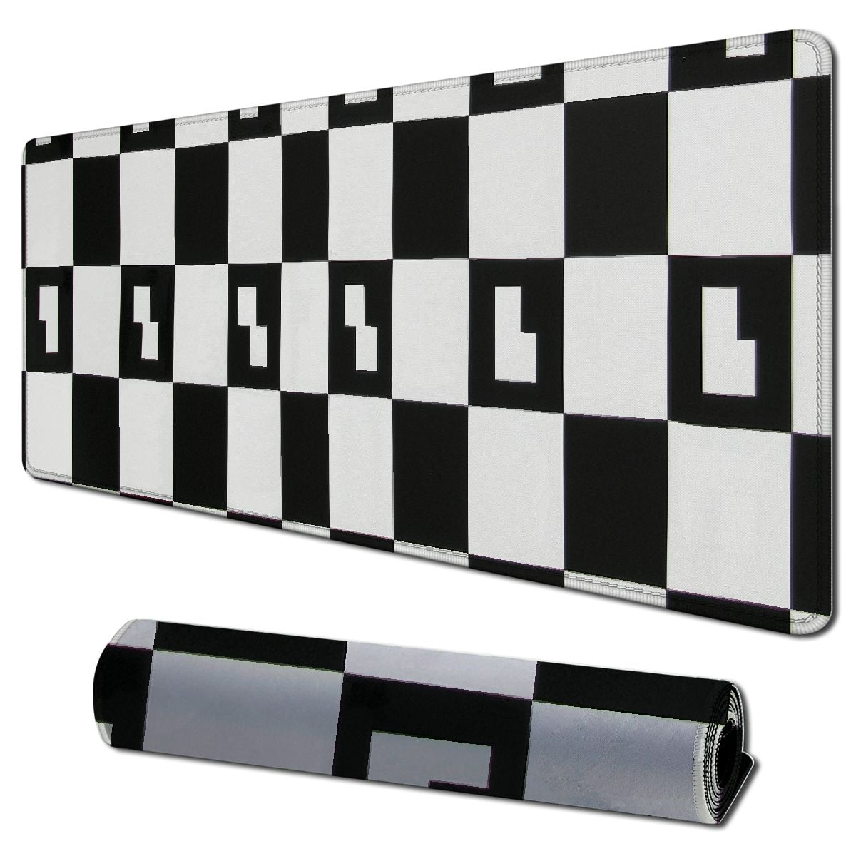 Ullo0ord Mouse Pad Large Black and White Checkered Desk Pad Gaming ...