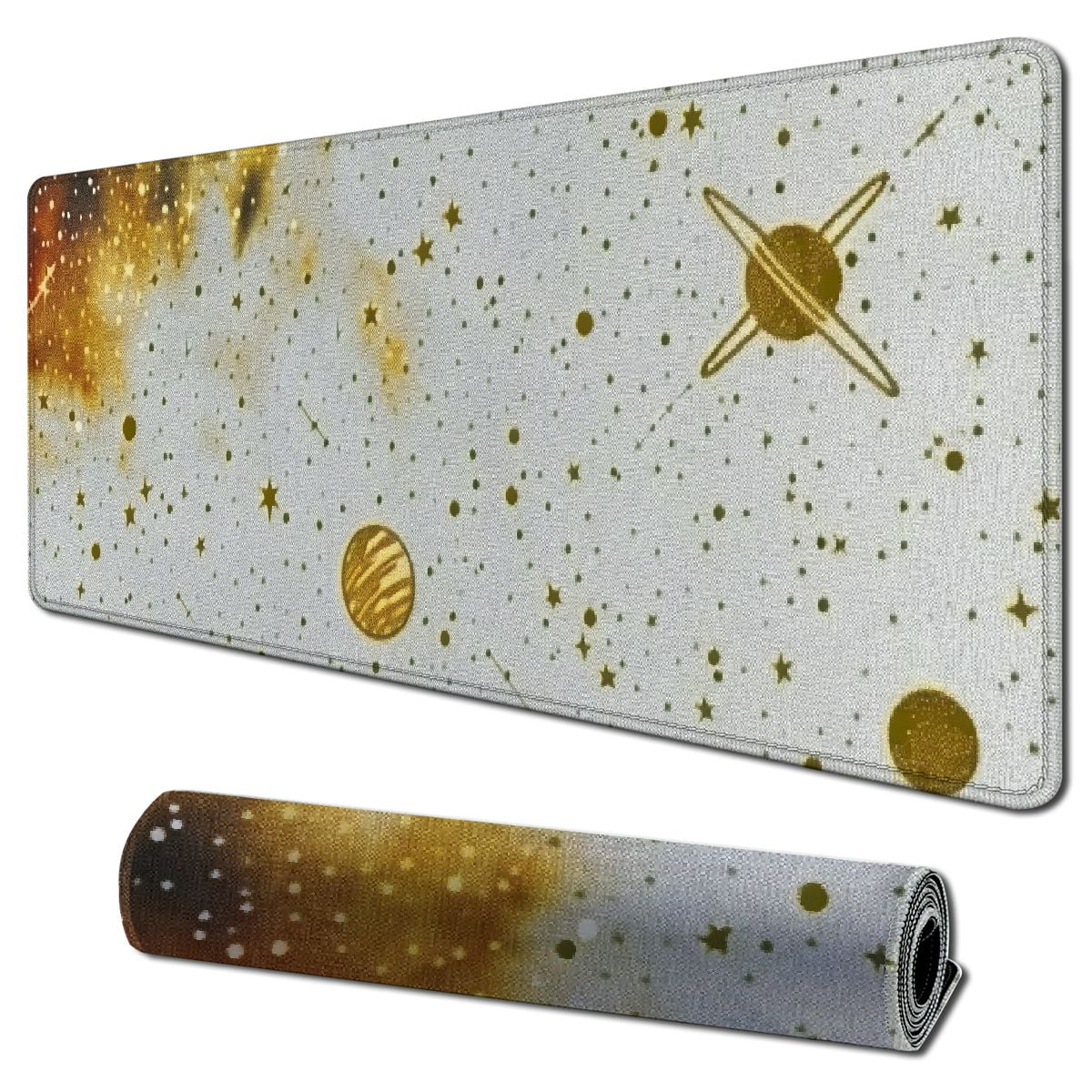 Ullo0ord Mouse Pad Large Golden Constellations and Stars Desk Pad ...