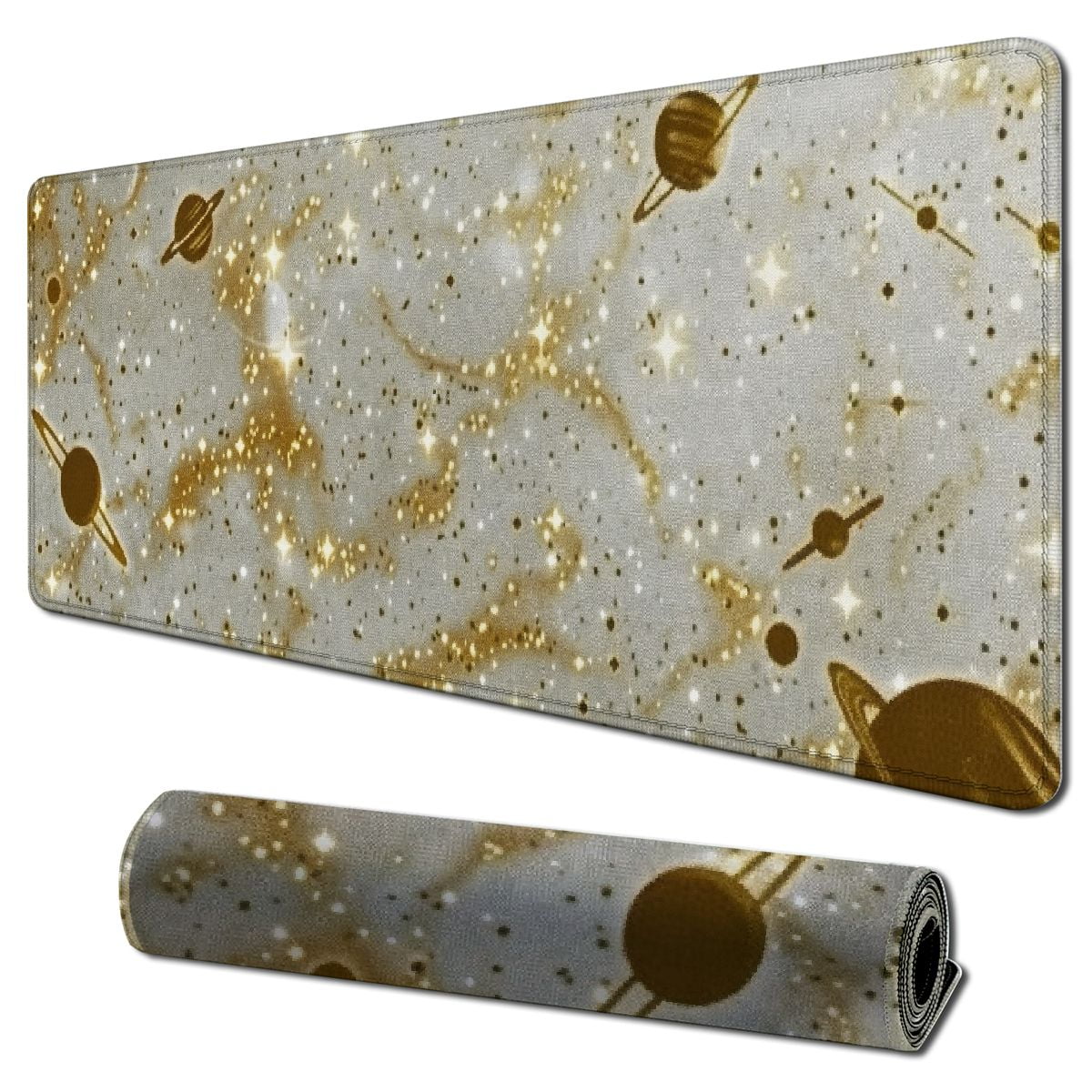 Ullo0ord Mouse Pad Large Golden Constellations and Stars Desk Pad Gaming Mouse Pad for Desk ...