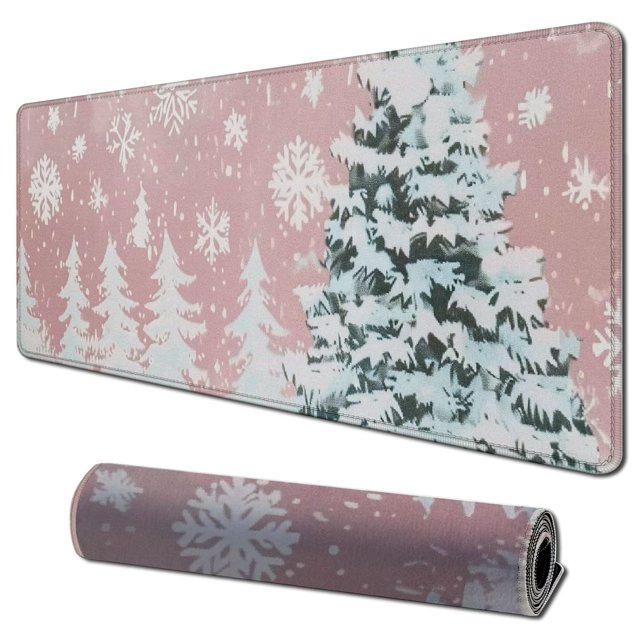 Ullo0ord Mouse Pad Large White Spruce Trees and Snow Desk Pad Gaming ...