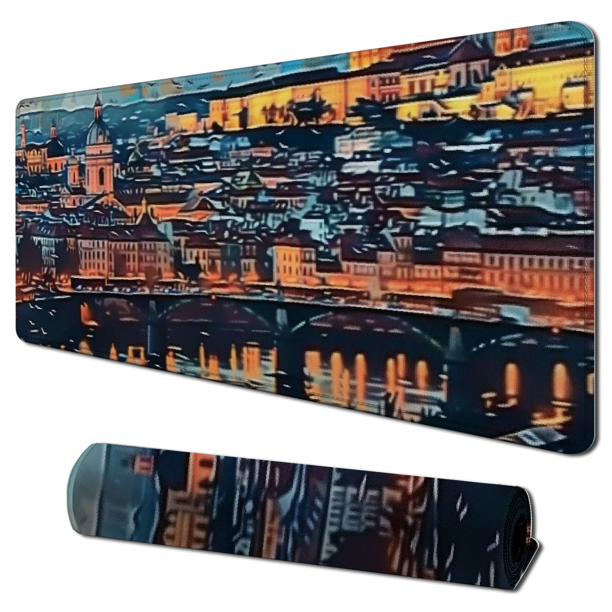 Ullo0ord Mouse Pad Mother of Cities Vintage Poster with Non Slip Rubber ...