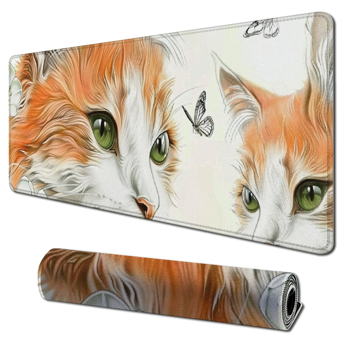 Ullo0ord Orange Cats Prints Large office gaming mouse pad - Walmart.com