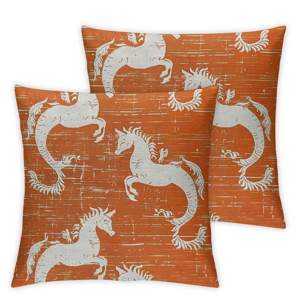 Ullo0ord Pillow Cover for Sea Ocean Decor Square Linen Cushion Case ...