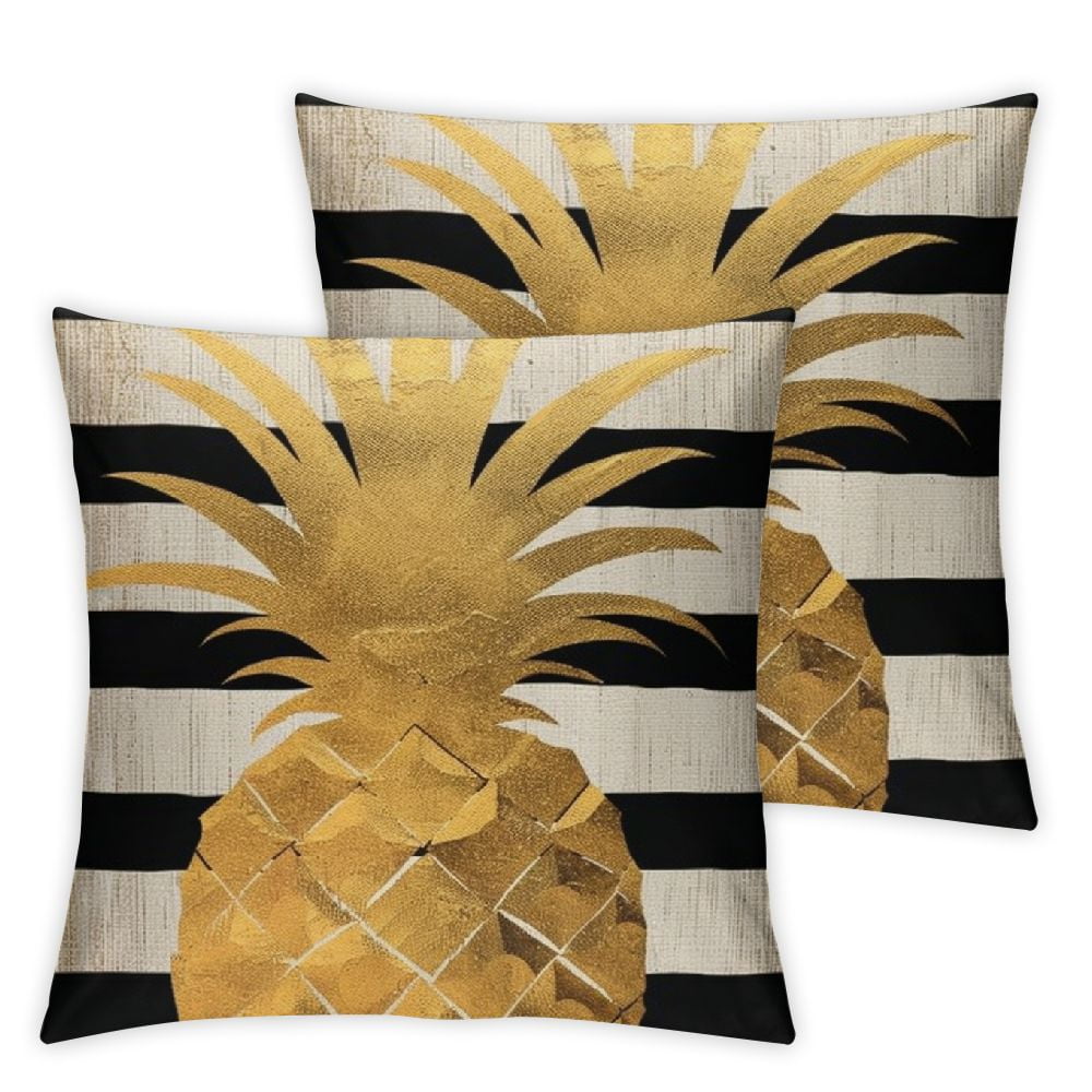 Ullo0ord Pineapple Pillow Covers Summer Beach Decorative Throw Pillow ...