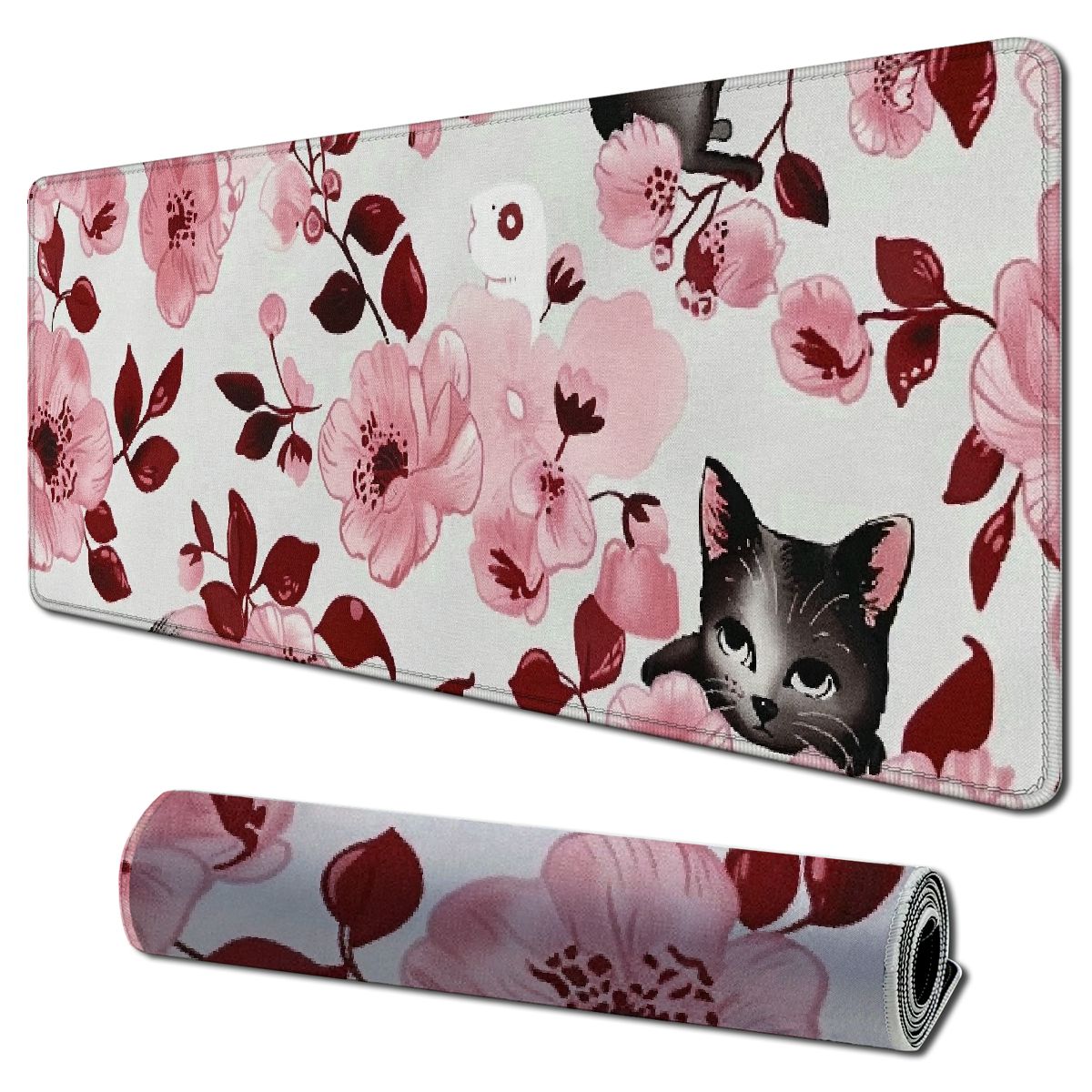 Ullo0ord Pink Axolotl Hearts Large Mouse Pad Gaming Mouse Pad Extended ...