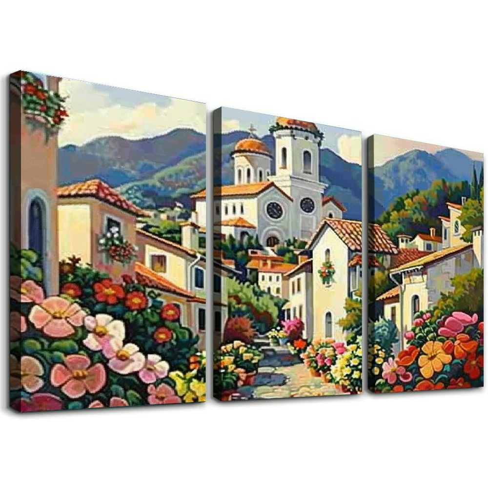 Village Scene Painting