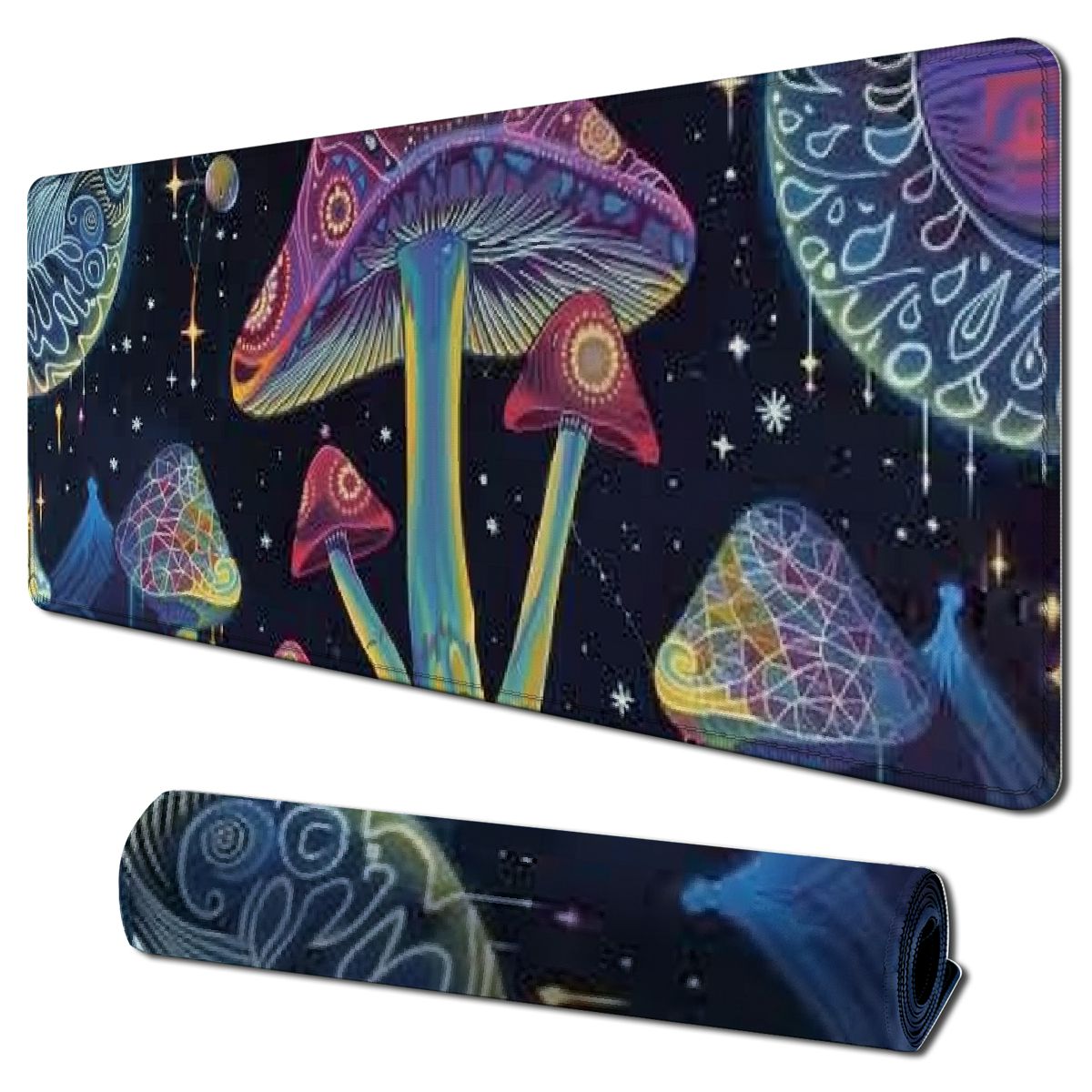 Ullo0ord Psychedelic Art Desk Mat,Mousepad Waterproof Mouse Mat with ...