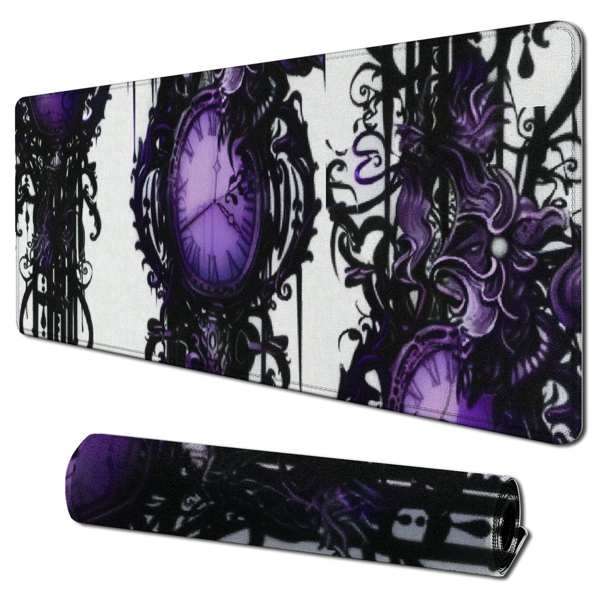 Ullo0ord Purple Gothic ghost Prints Large office gaming mouse pad ...