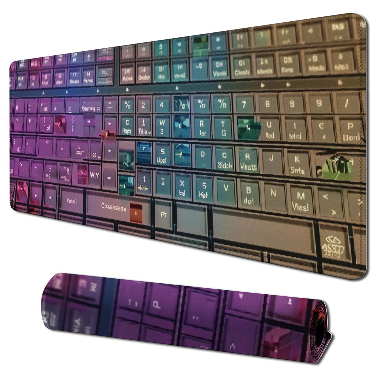 Ullo0ord Retro Large Mouse Pad Gaming Mouse Pad Extended Computer ...