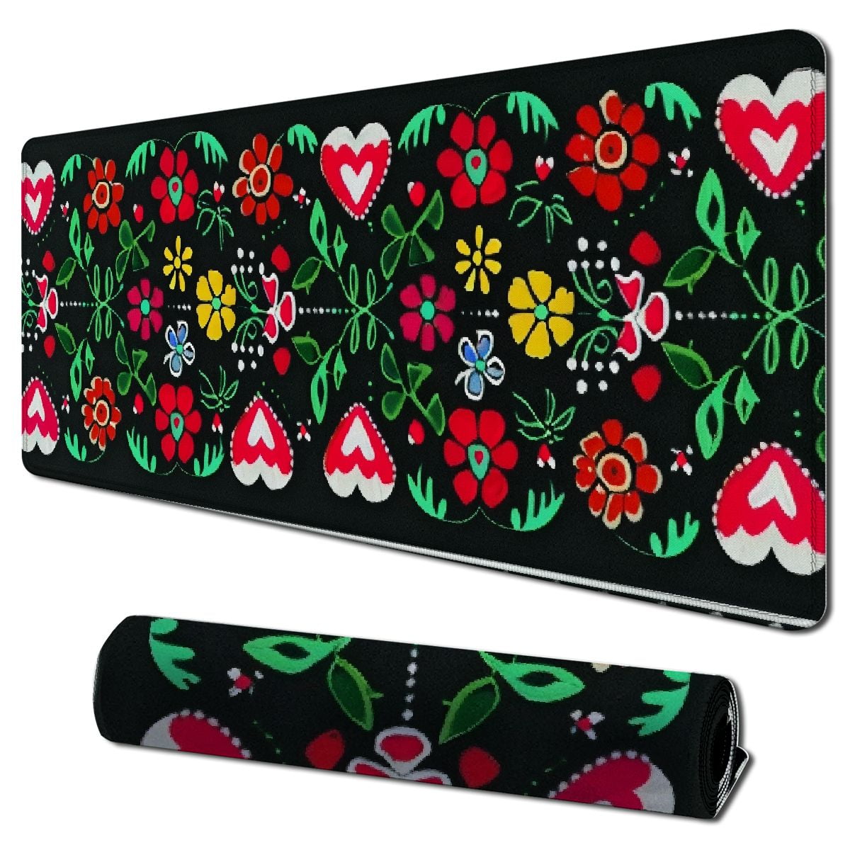 Ullo0ord Retro Slavic Floral Desk Mat Protector Non-Slip Mouse Pad ...
