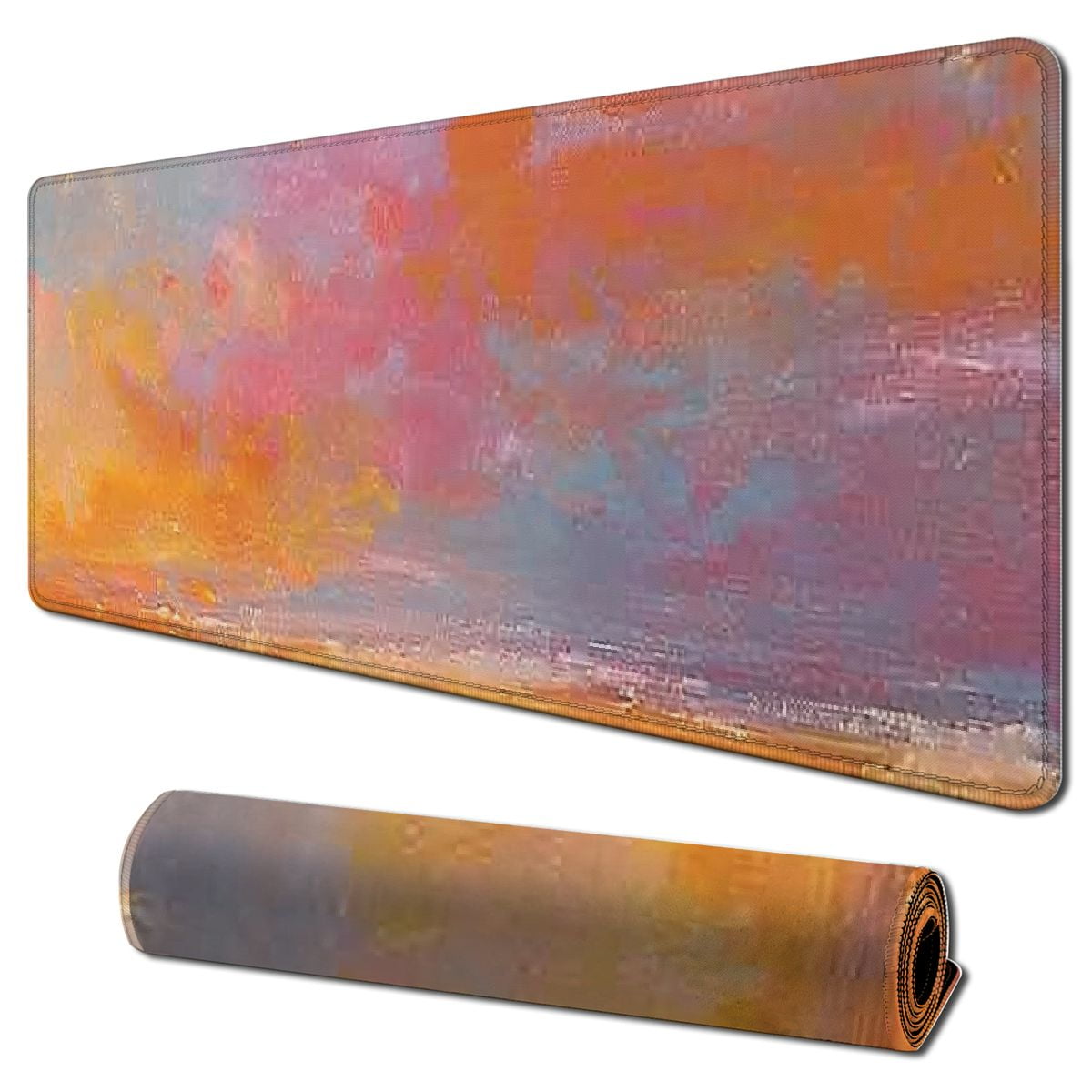 Ullo0ord Sunset Beach Scene Pattern Desk Mat,Mousepad Waterproof Mouse ...