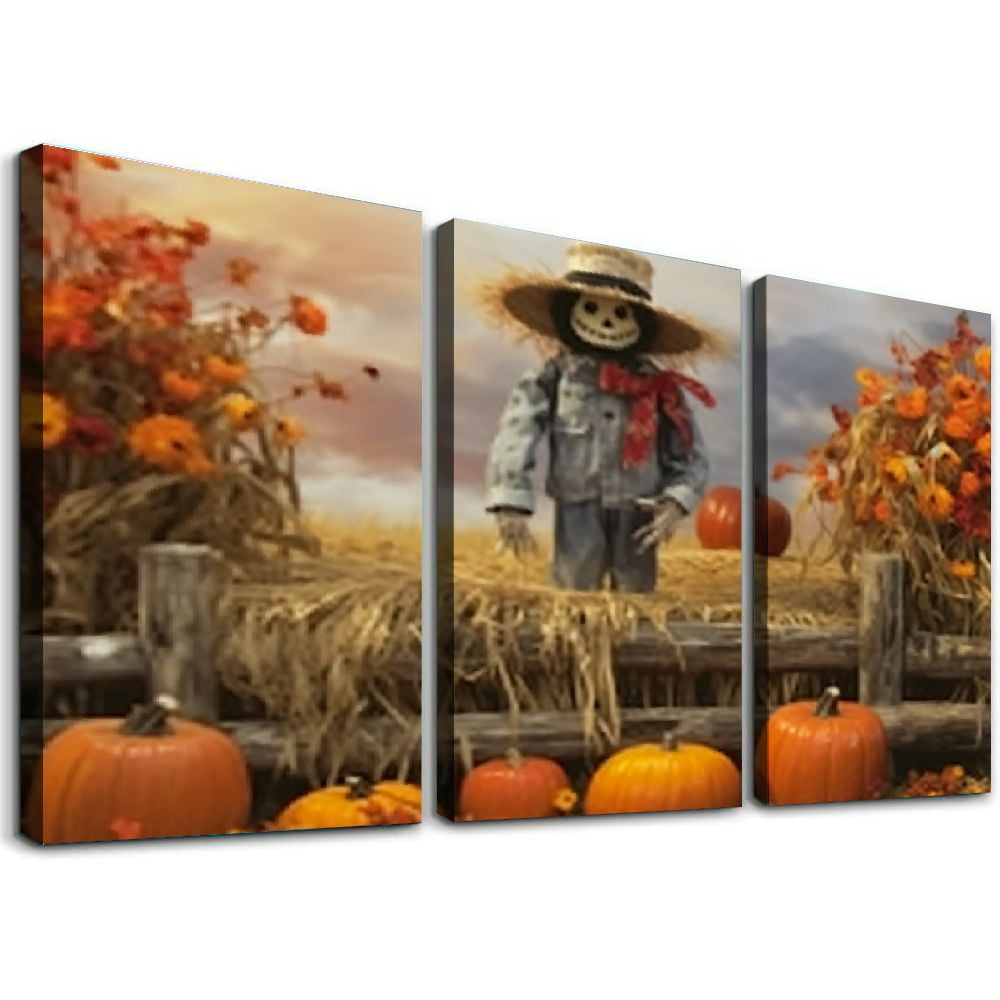 Ullo0ord Thanksgiving Canvas Wall Art - Autumn Wall Art - Fall Themed ...
