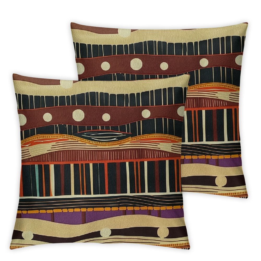 Ullo0ord Tribal Throw Pillow Cushion Case, Arrows Triangles Dots and ...