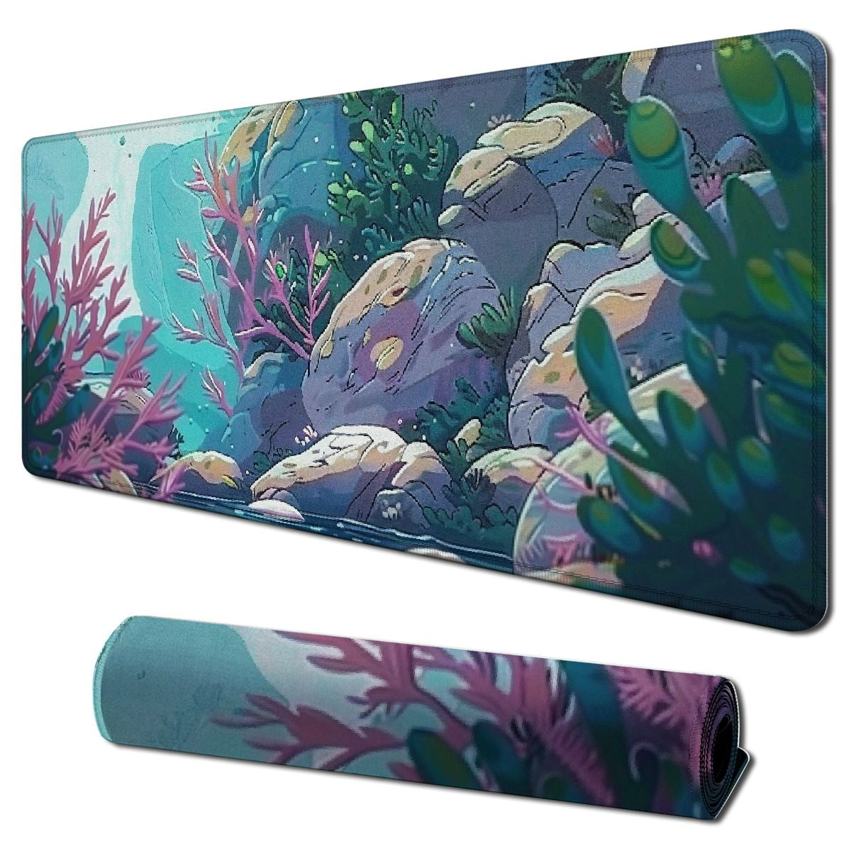 Ullo0ord Underwater Coral Species Desk Mat Mouse Pads Extended Desk Pad ...