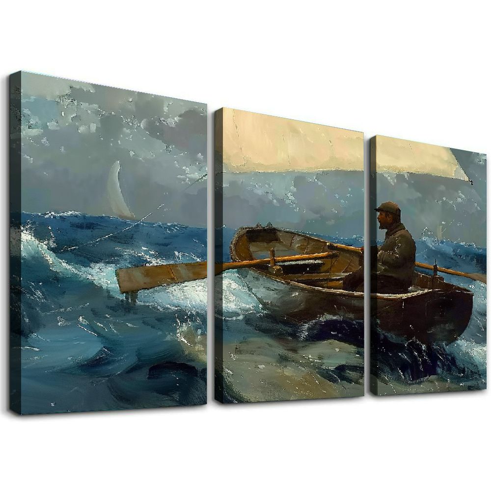 Ullo0ord Winslow Homer - Fog Warning Fisherman Fishing In Rowing Boat ...