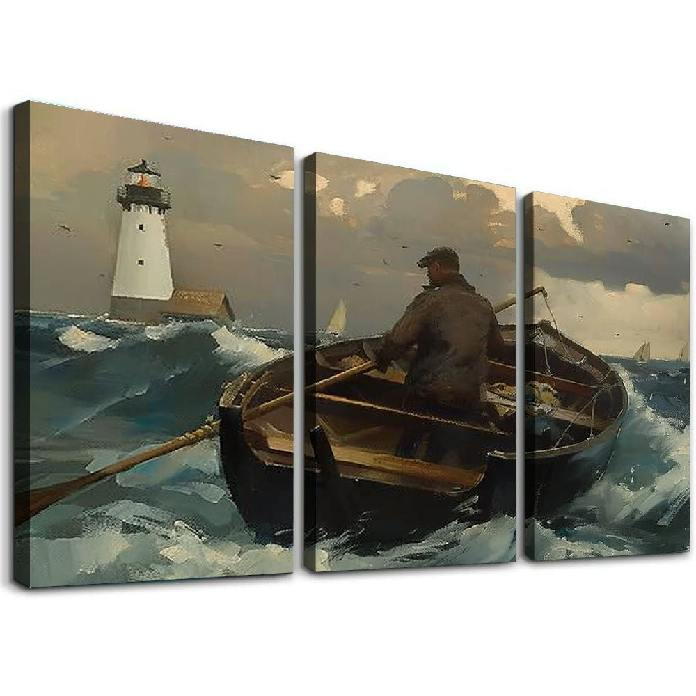 Ullo0ord Winslow Homer - The Fog Warning Fisherman Fish In Rowboat with ...