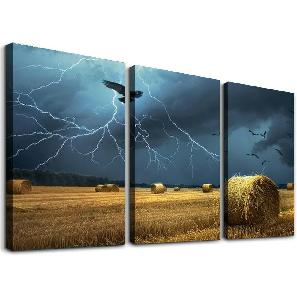 Ulloord Abstract Landscape Art Weather Picture Poster Vintage Wall Art ...
