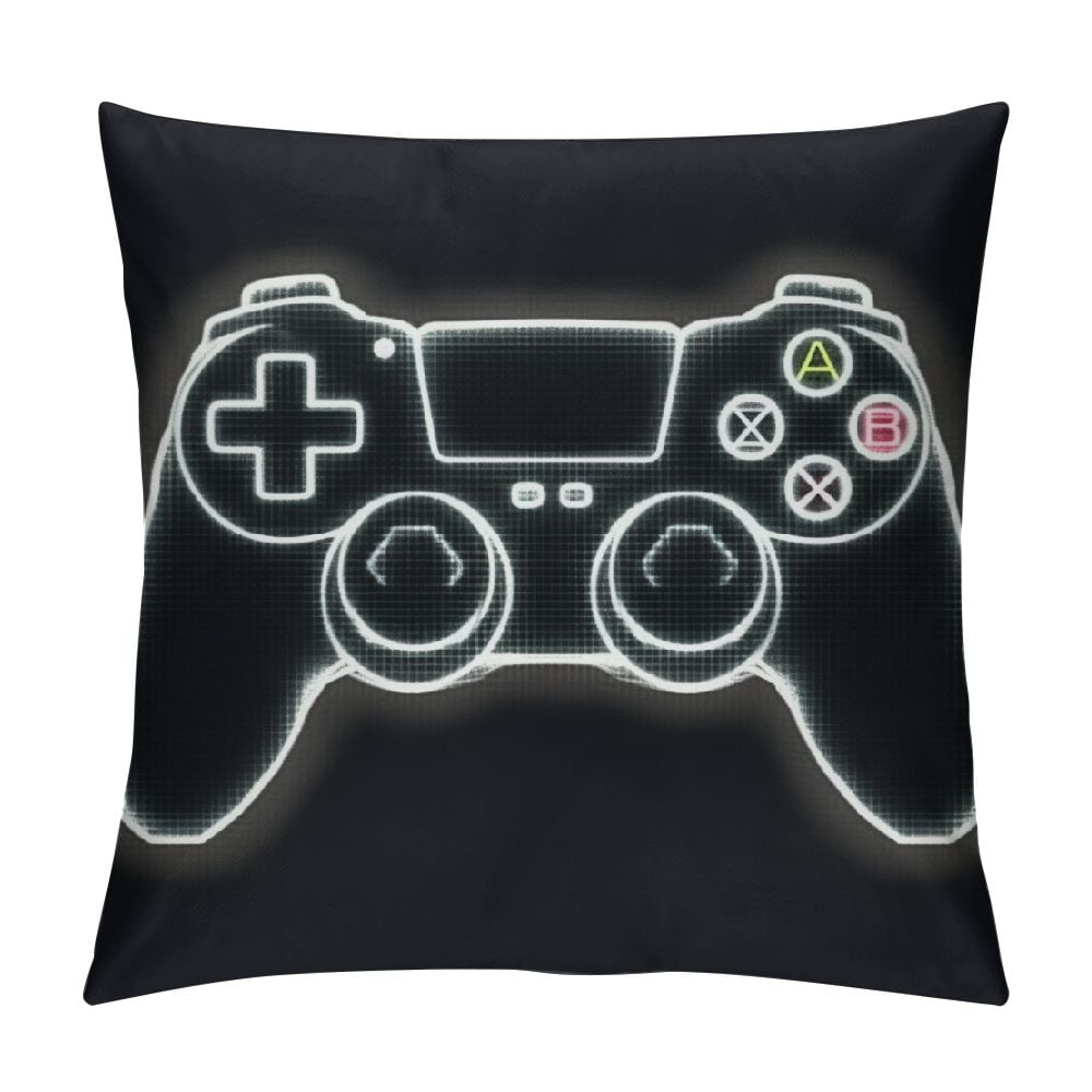 Ulloord Black White Game Controller Throw Pillow Cover Game Pad Play ...