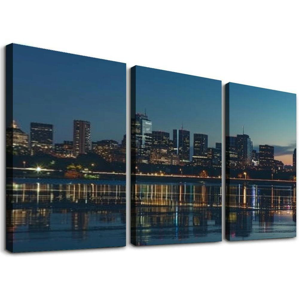Ulloord Cityscape Art Poster Boston View Print Print Wall Decoration ...