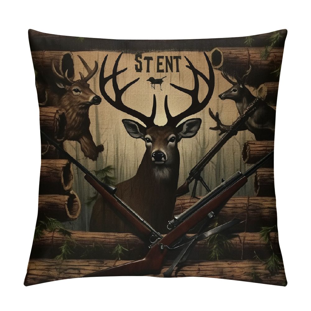 Ulloord Fishing Hunting Theme Pillow Cover for Couch Decor Lodge Cabin ...