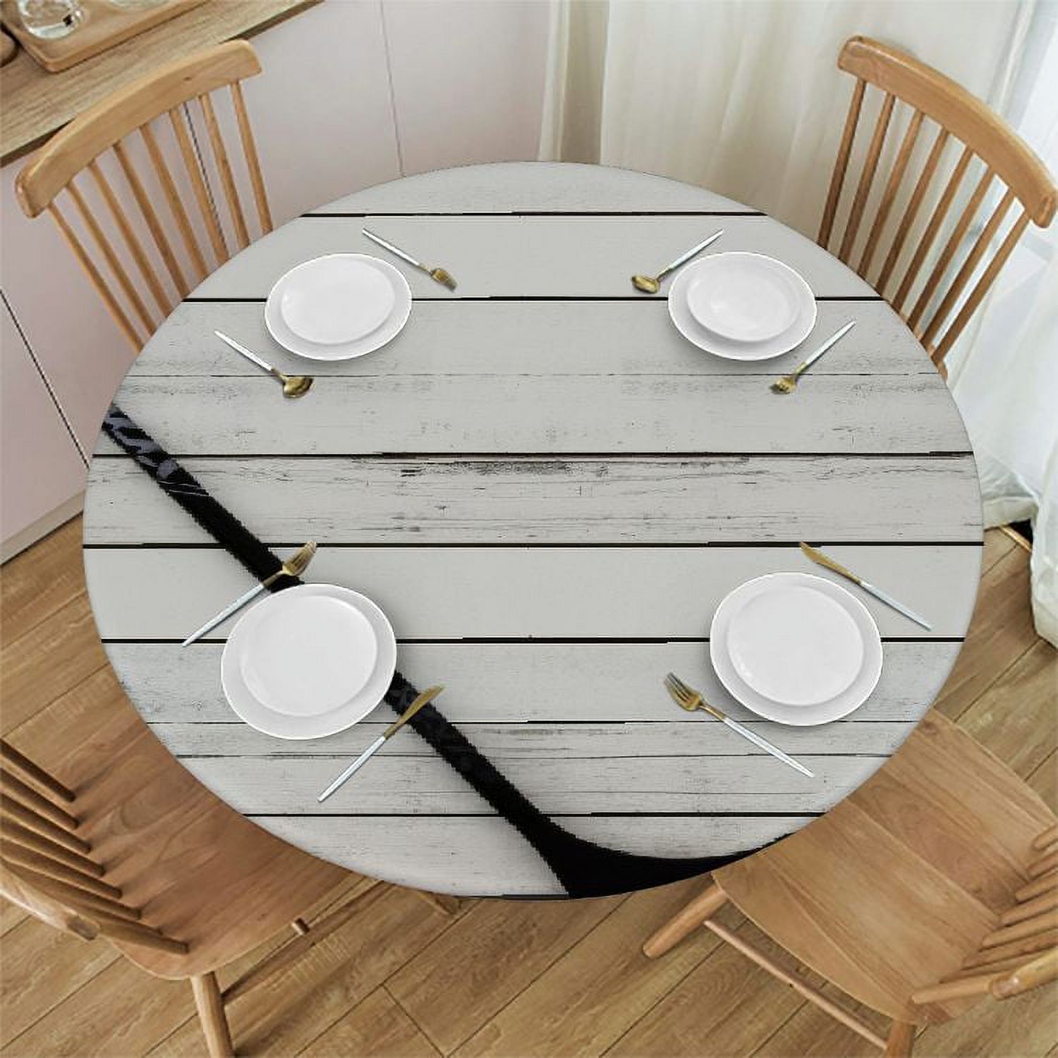 Ulloord Fitted Table Round Cover Elastic Edged Tablecloth,Hockey Sport ...