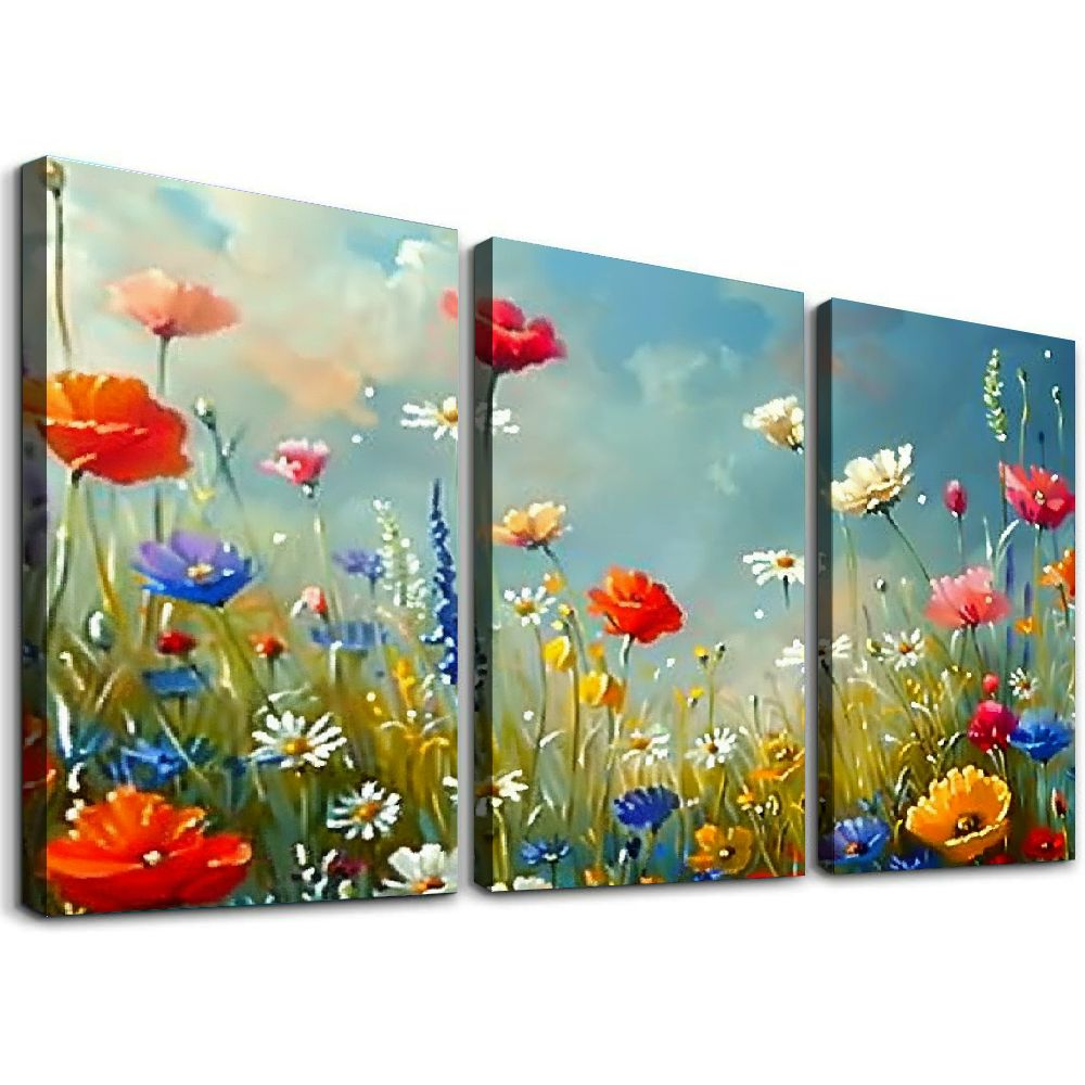 Ulloord Flower Field s for Adults Beginner Flower Abstract Colourful ...