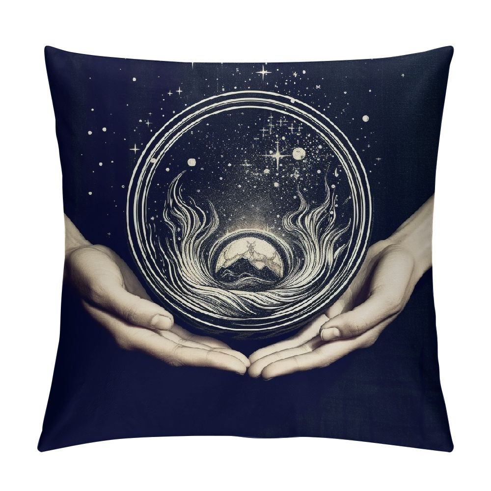 Ulloord Gypsy Throw Pillow Cushion Cover, Fortune Teller Tattoo Art ...
