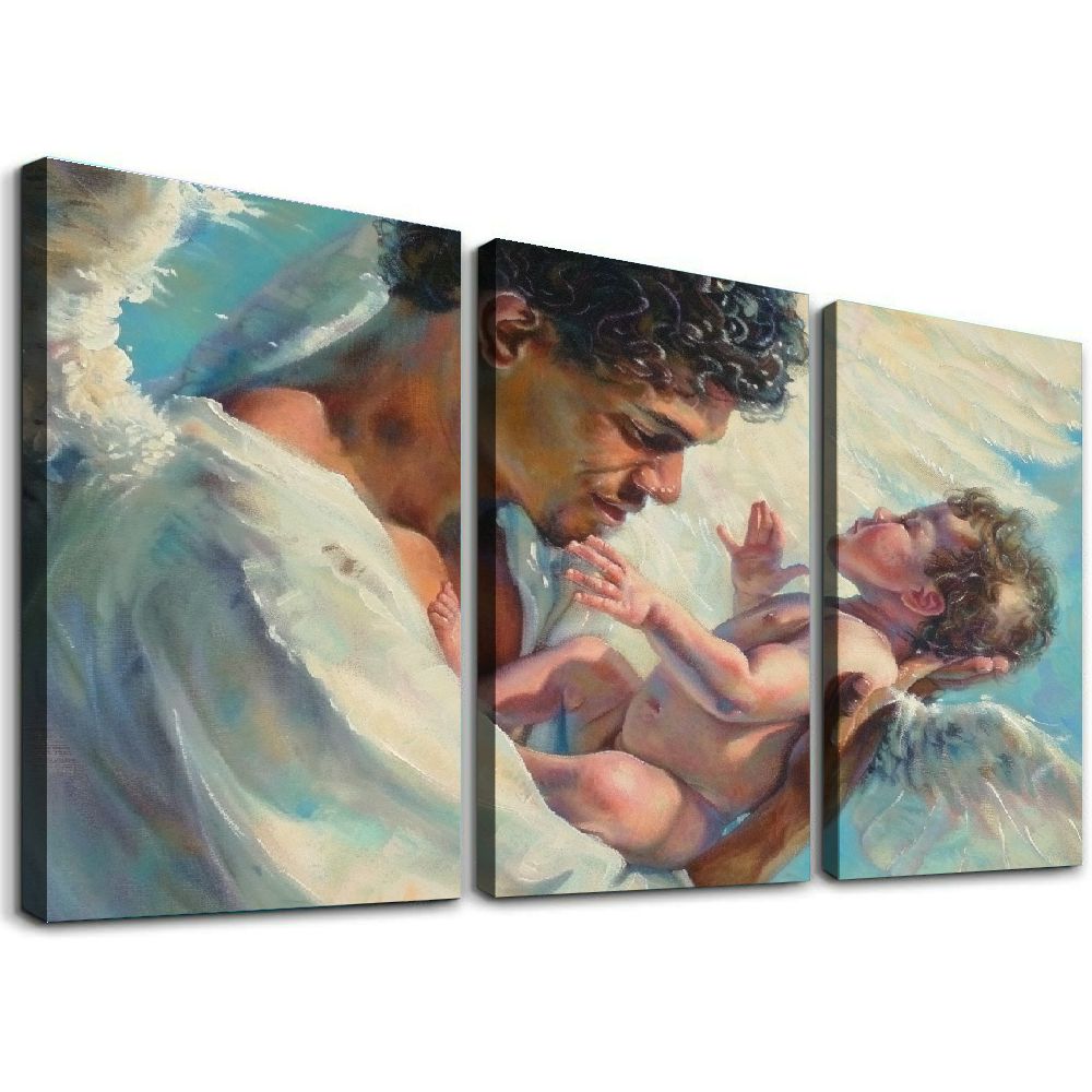 Ulloord Holding The Baby Painting Kids Wall Art Guardian Poster Wall ...