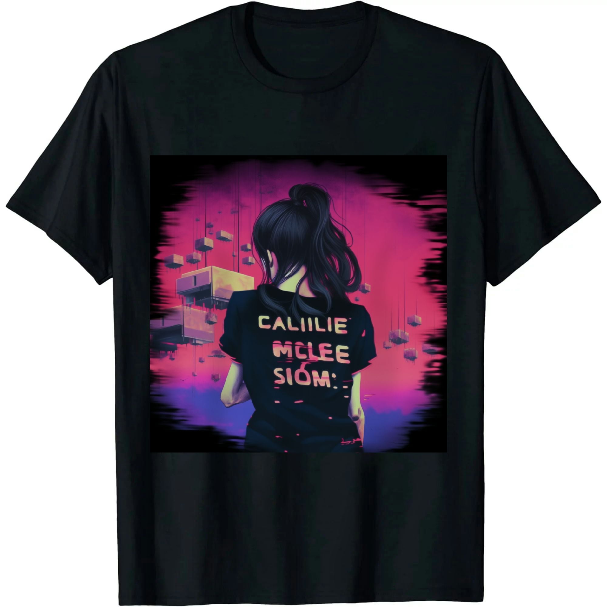 Ulloord Japanese Vaporwave Sad Anime Girl Game Over Indie Aesthetic T