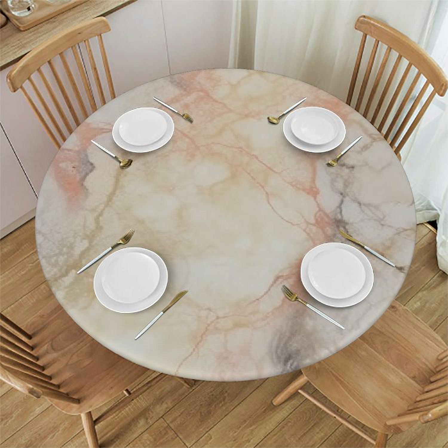 Ulloord Marble Pattern Table Cloth Cover,Elastic Edge,Suitable for ...