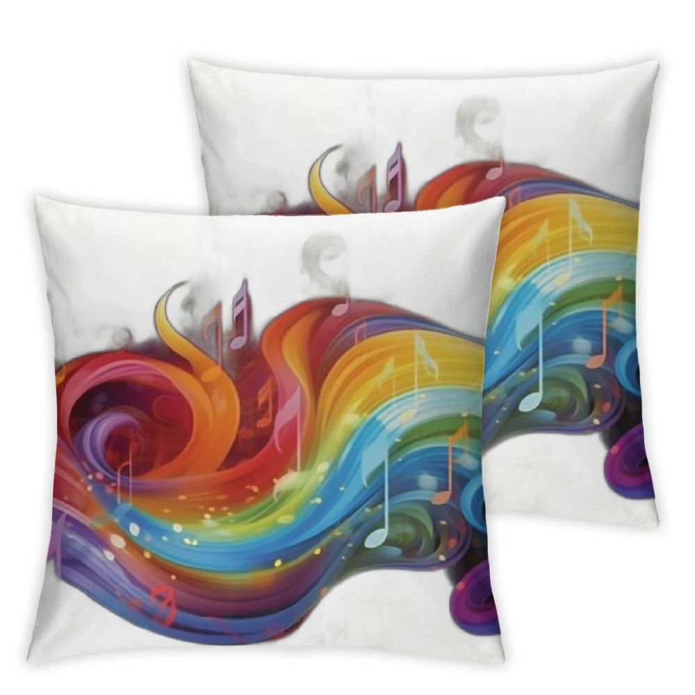 Ulloord Musical Note Print Throw Pillow Covers 18x18 Soft Cozy Cushion ...