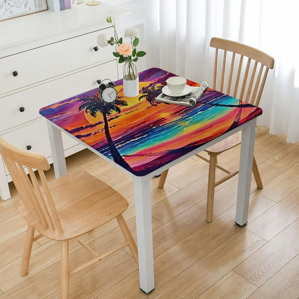 Ulloord Ocean Square Table Cove, Marine Style Theme, Elastic Edge ...