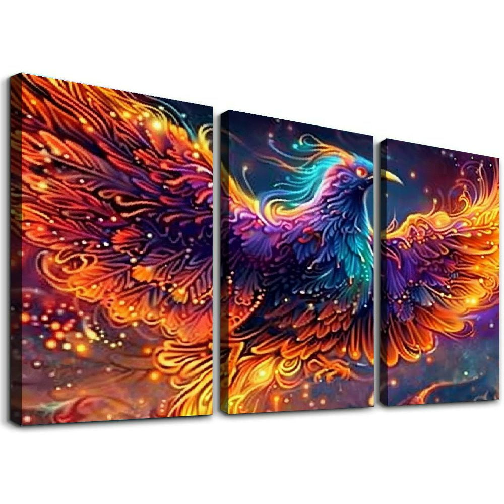 Ulloord Phoenix for Adults, Noble Phoenix s, DIY Oil Painting Kit with Brushes and Pigment ...