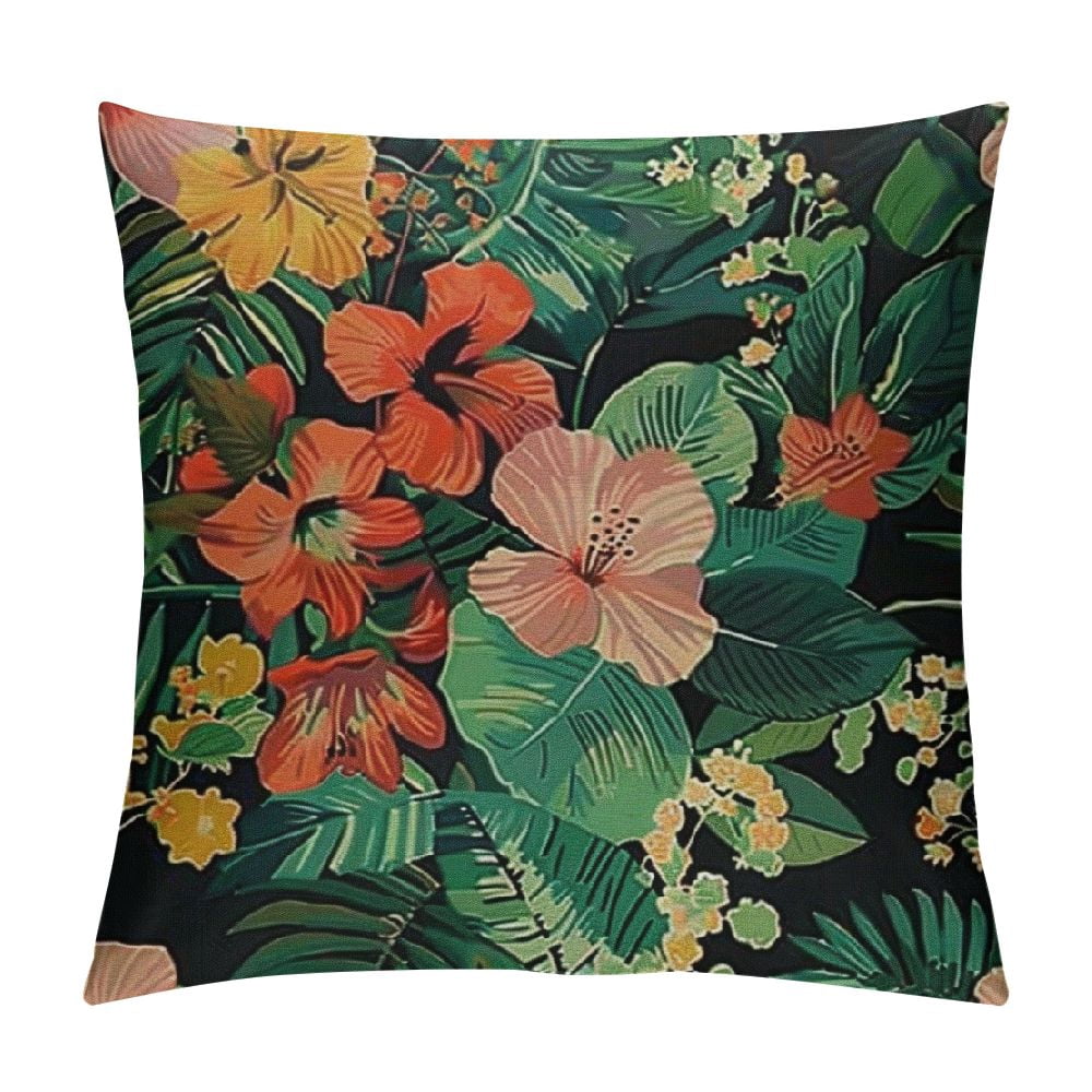 Ulloord Pillow Case Romantic Hand Texture Draw Flowerblossom Style ...