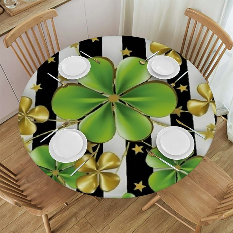 Ulloord Round Fitted Table Cover for Dining Tables,Elastic Edged ...