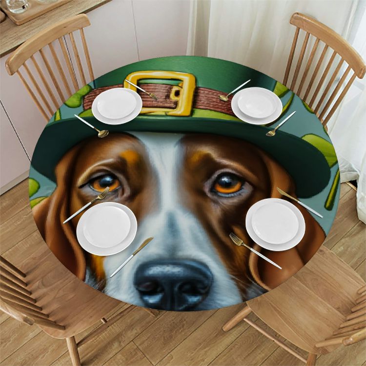 Ulloord Round Fitted Table Cover for Dining Tables,Elastic Edged ...