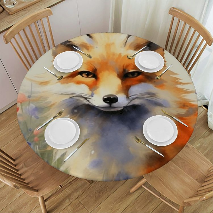 Ulloord Round Fitted Tablecloth with Fitted Table Cloth for Round Table ...