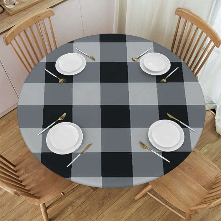 Ulloord Round Table Cover, Table Cloth Round Fitted Tablecloth with ...