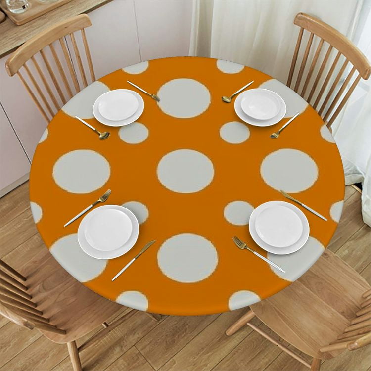 Ulloord Round Table Cover, Waterproof Reusable Table Cloth Round Fitted ...