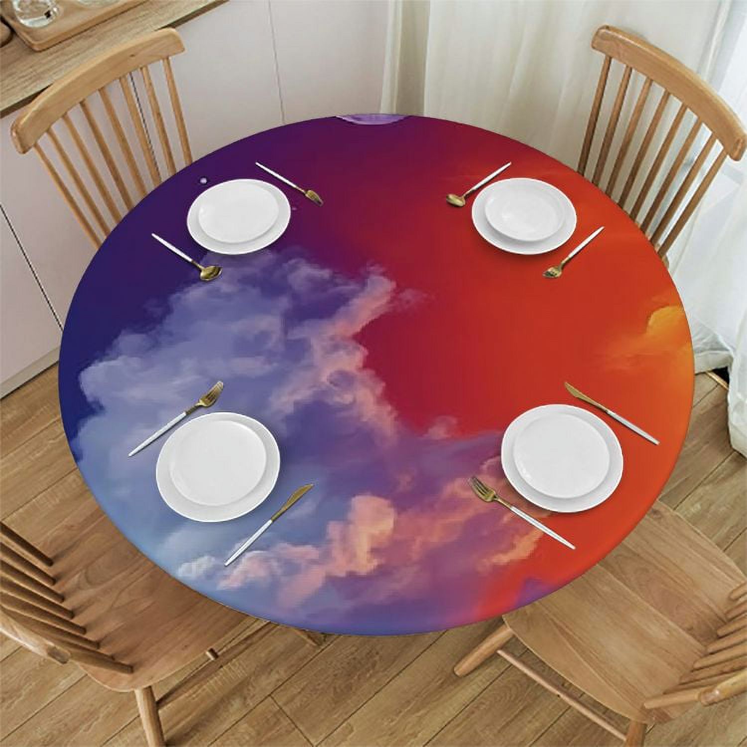 Ulloord Round Tablecloth, Apartment Decor Tablecloth for Side Table ...