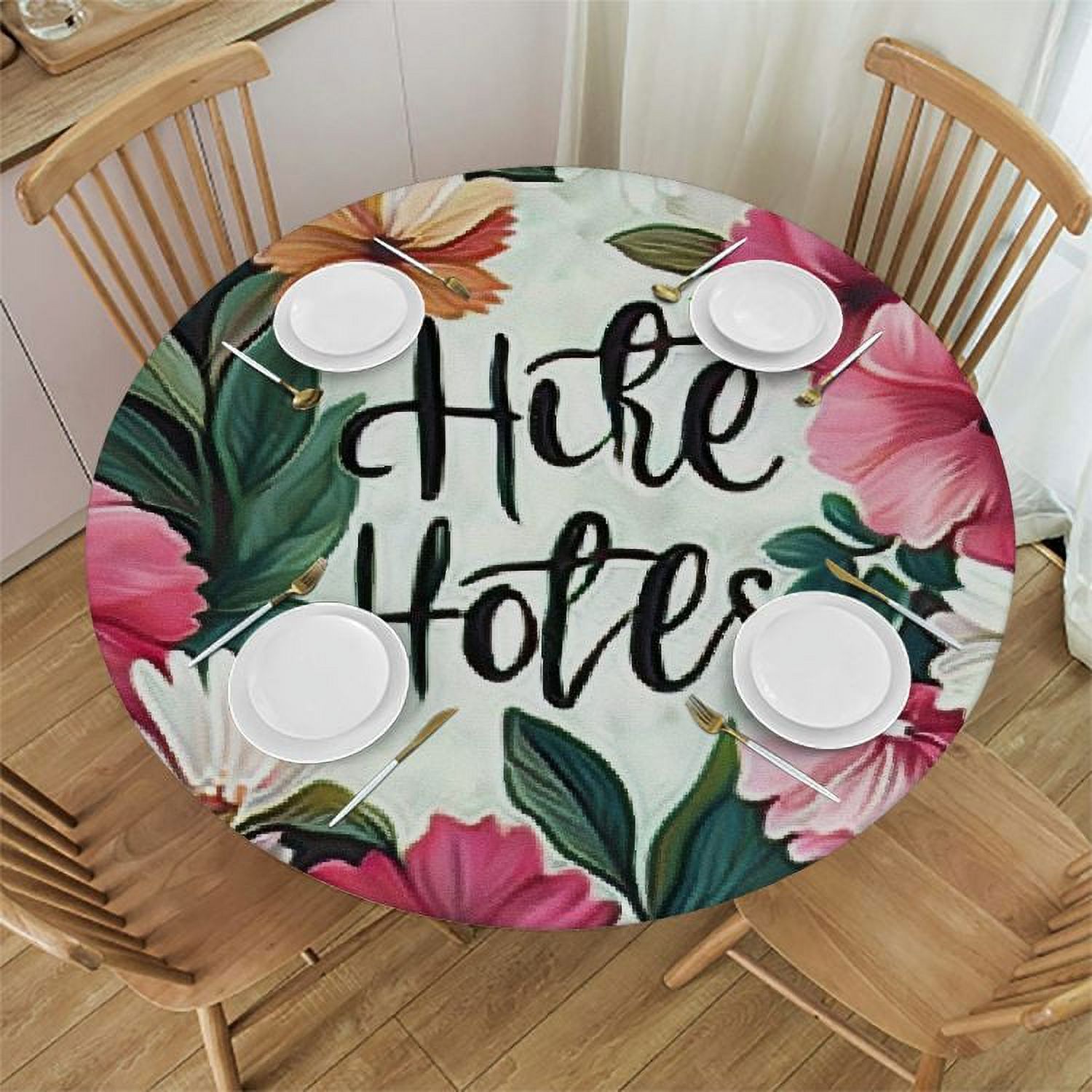 Ulloord Round Tablecloth, Country Tablecloth for Side Table, Abstract ...