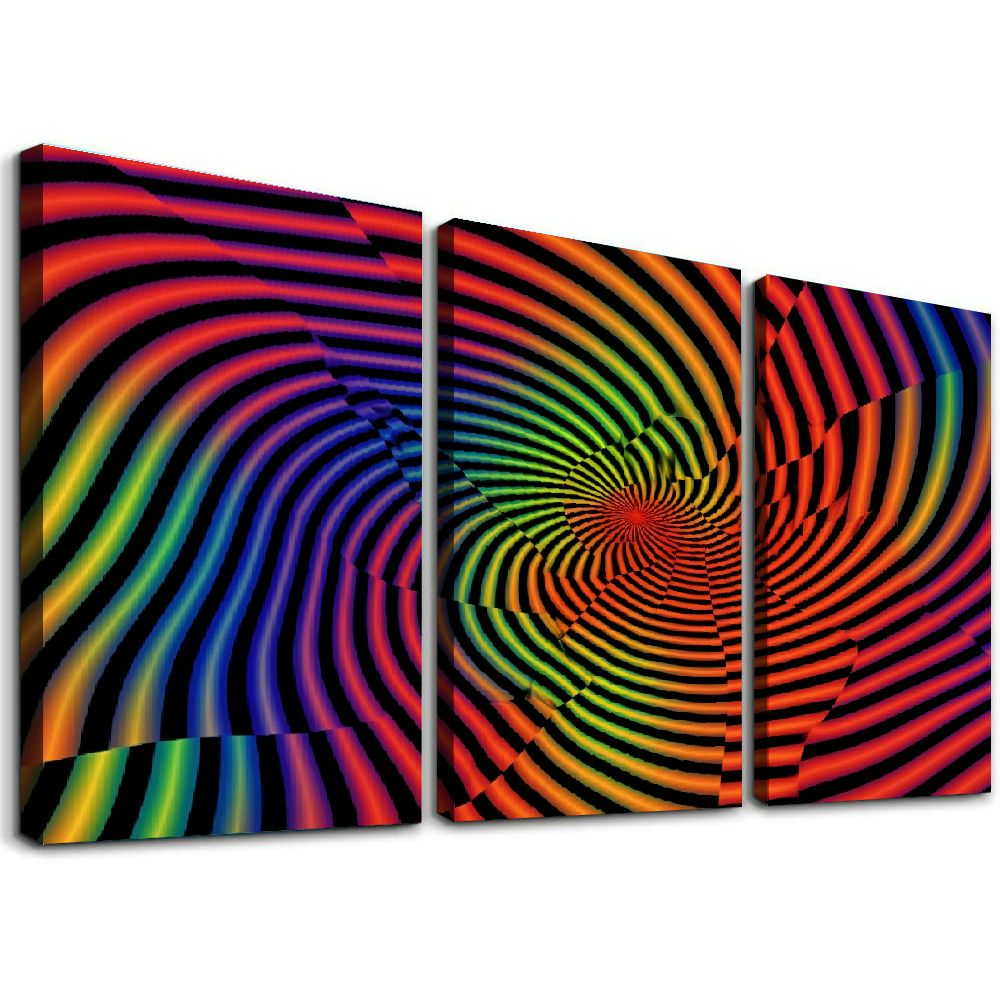 Ulloord Spiral Illusion Poster Classic Retro Flocked Felt Velvet Black ...