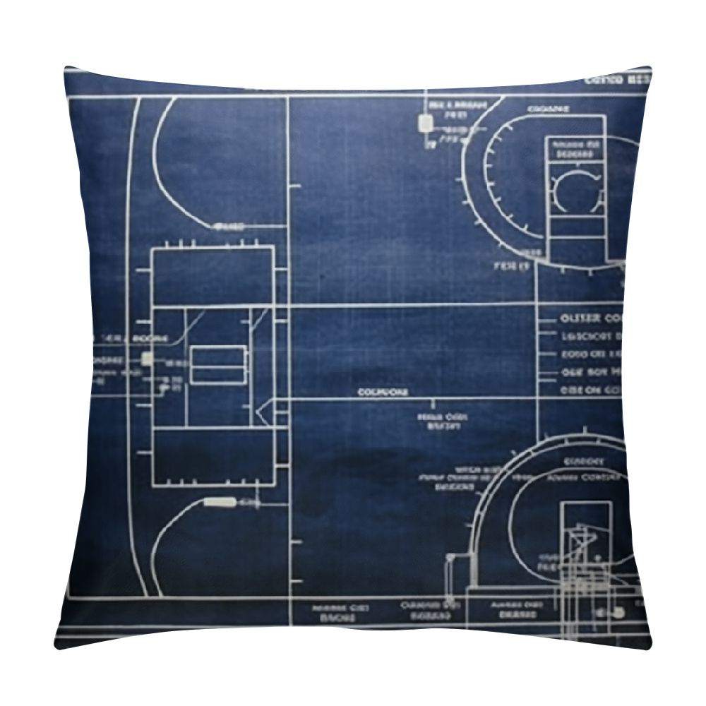 Ulloord Sports Pillow Covers Cotton Linen Standard Basketball Court ...