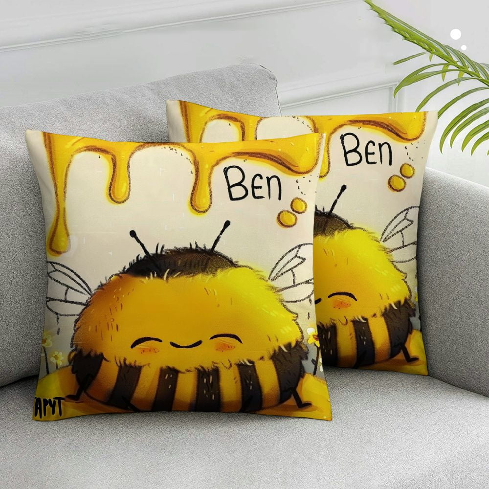 Ulloord Spring Summer Bee Throw Pillow Covers , Home Sweet Home Hello ...