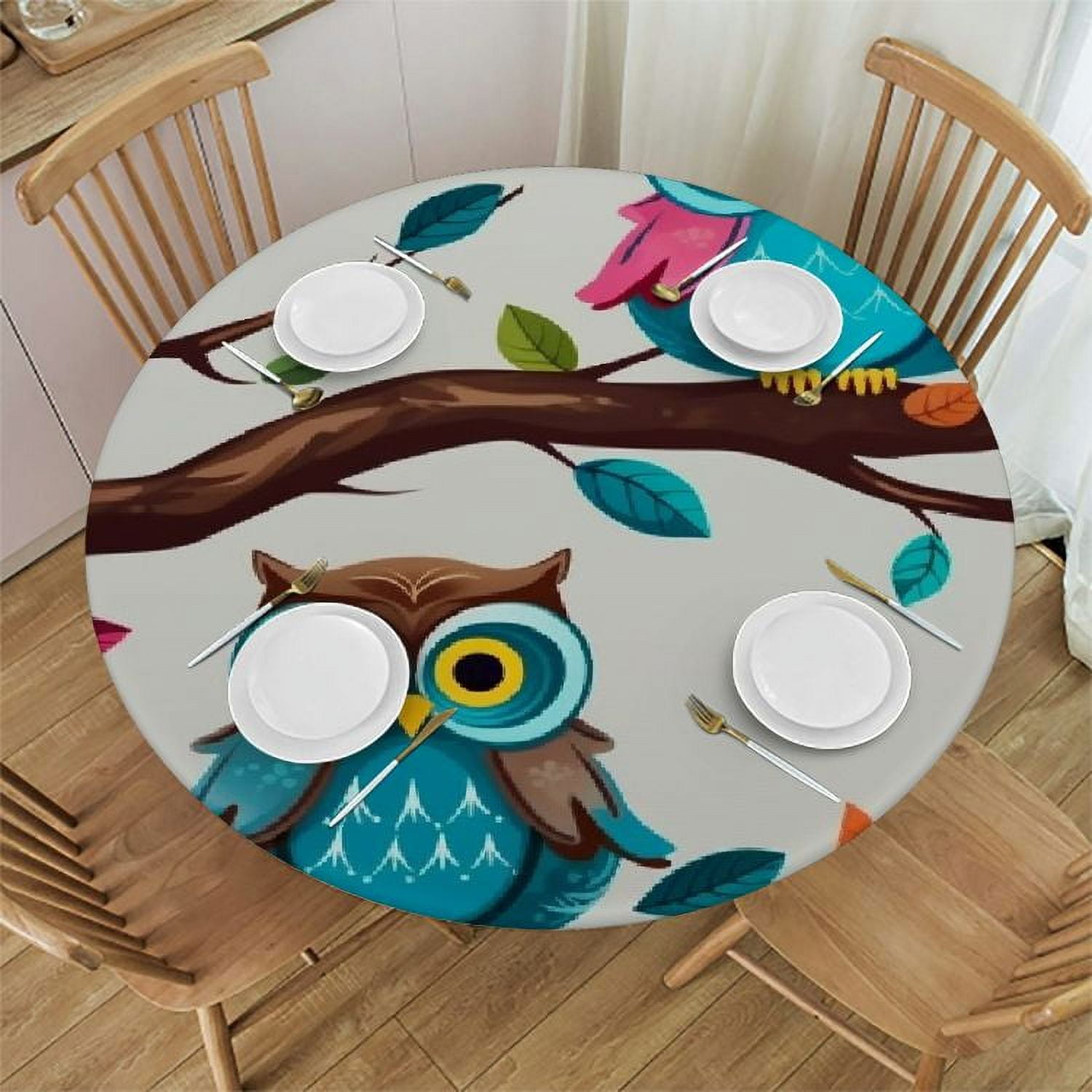 Ulloord Stretch Fitted Table Covers - Waterproof Wipeable Colorfast ...