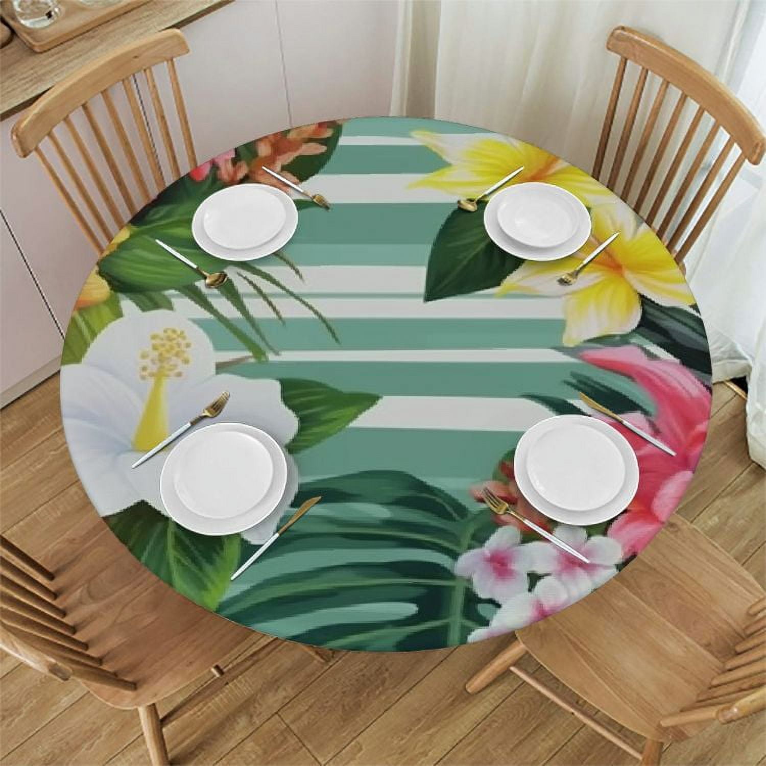 Ulloord Stretch Fitted Table Covers - Waterproof Wipeable Colorfast ...